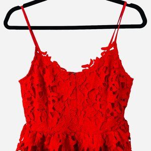 Endless Rose | Dresses | Lace Tiered Red Mini Dress Small Nwt | Poshmark